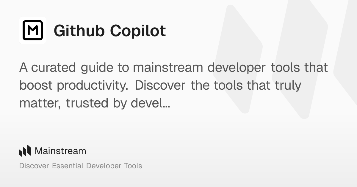Github Copilot: AI that builds with you. – Mainstream