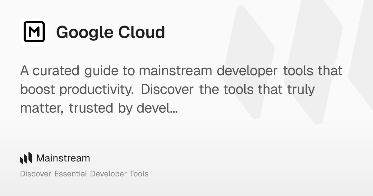 Google Cloud: Build with generative AI and deploy apps at scale. – Mainstream