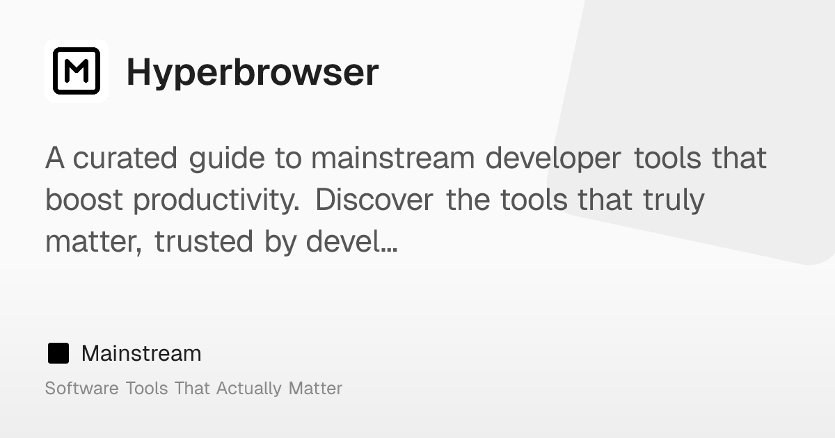 Hyperbrowser: Scalable cloud browsers for AI agent automation. – Mainstream