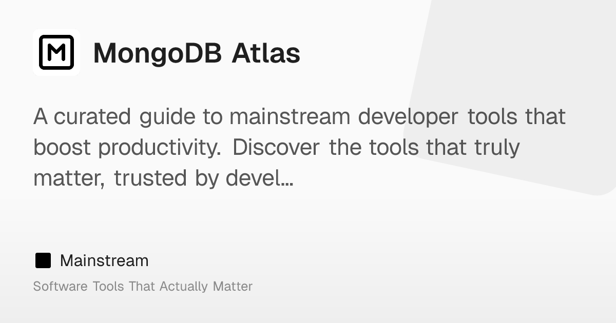 MongoDB Atlas: Build faster with a flexible, multi-cloud database ...