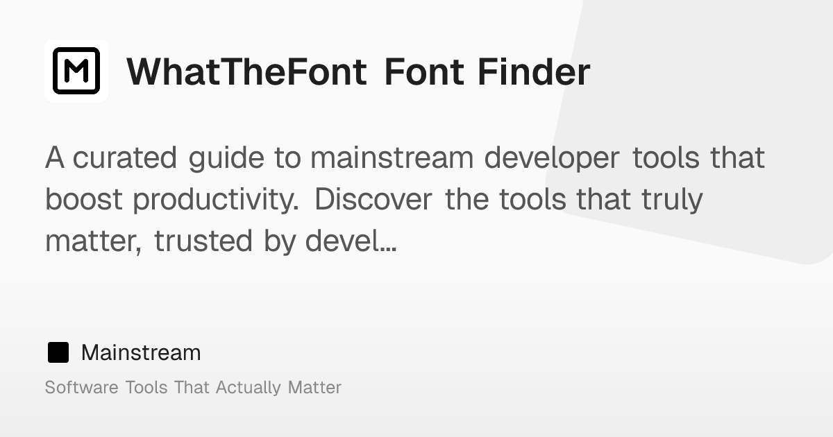WhatTheFont Font Finder: Identify fonts instantly from any image ...
